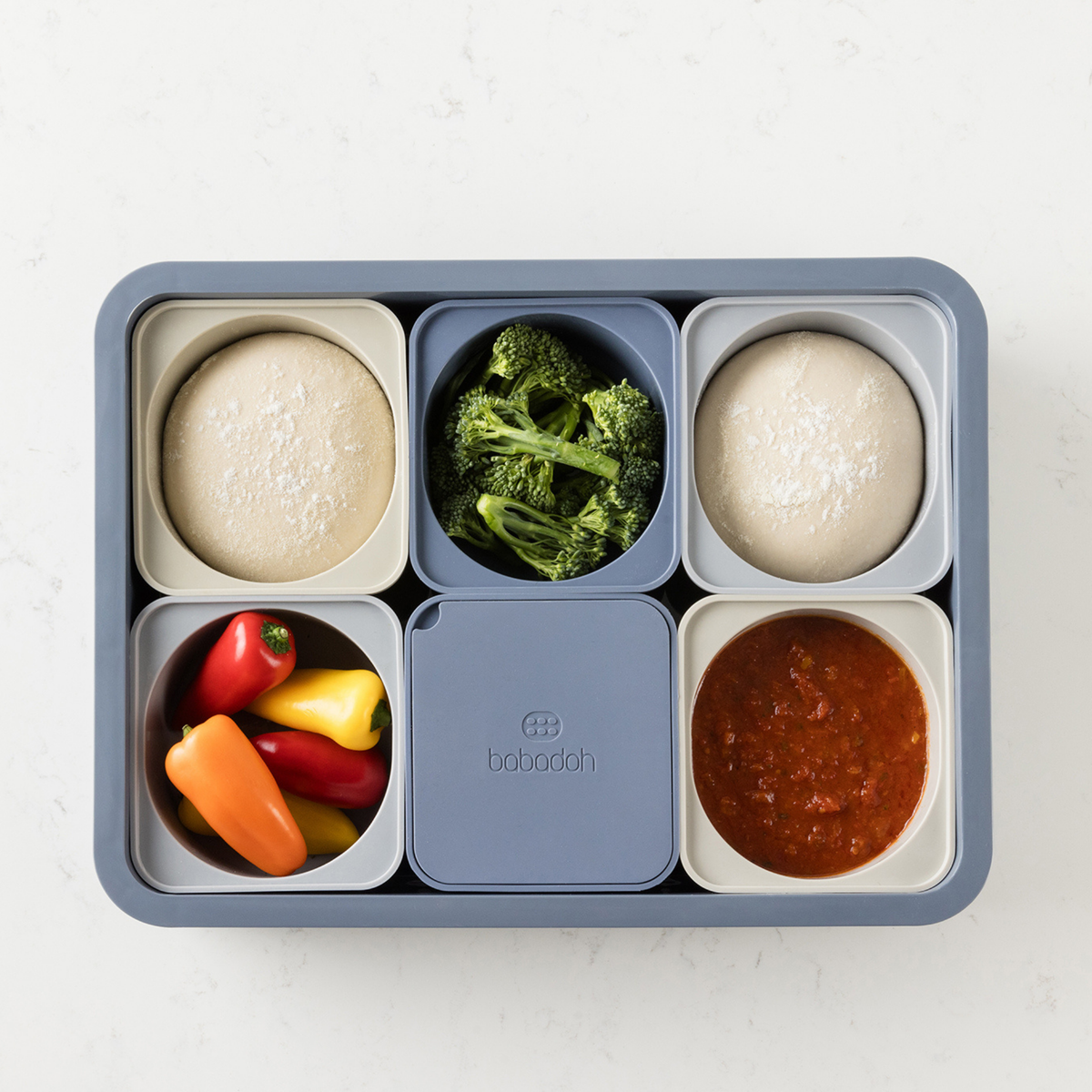 Premium Babadoh Pizza Nest | Stackable Dough Tray + Six Containers